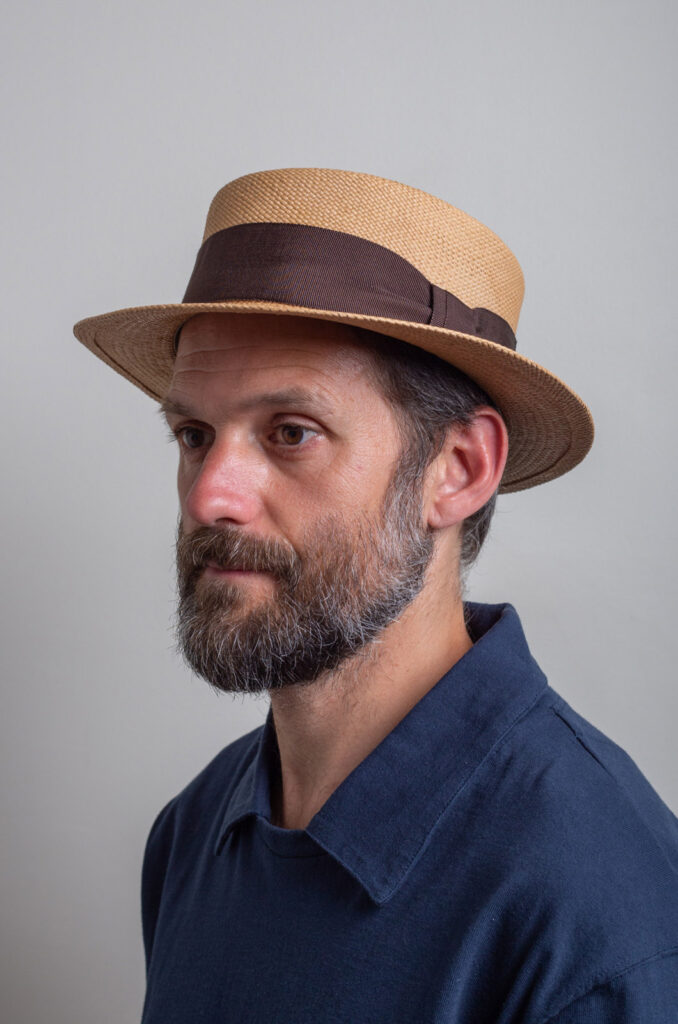 Câbleami - Panama Boater Hat - Beige/Brown - RENDEZ-VOUS STORE