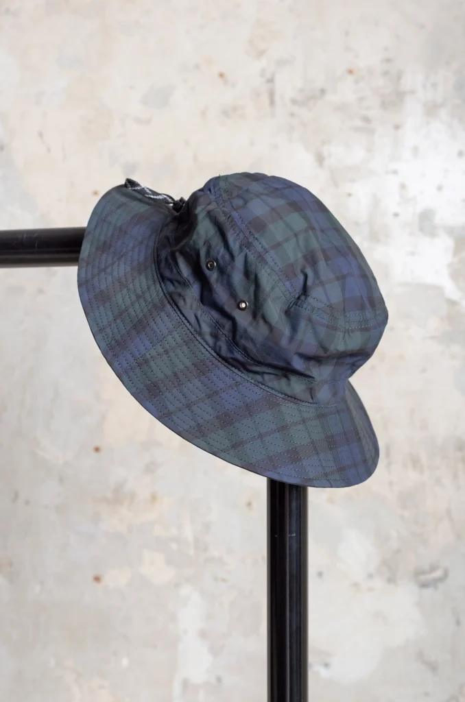 Câbleami - Organic Cotton Cordura Hat with Drawcord Black Watch