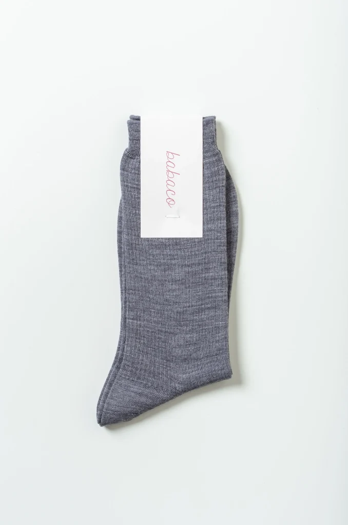 BABACO - Basic Ribbed Socks BA02-BN54 - Charcoal