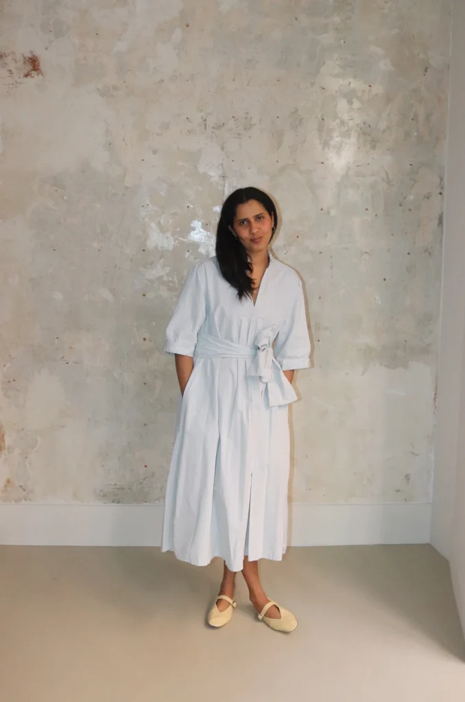 Bergfabel - Tyrol Dress V-Collar Sky - Rendez-vous Store